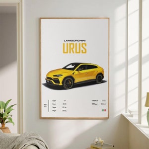 Lamborghini Urus Poster for Kids Boys Room Super Car Print - Etsy