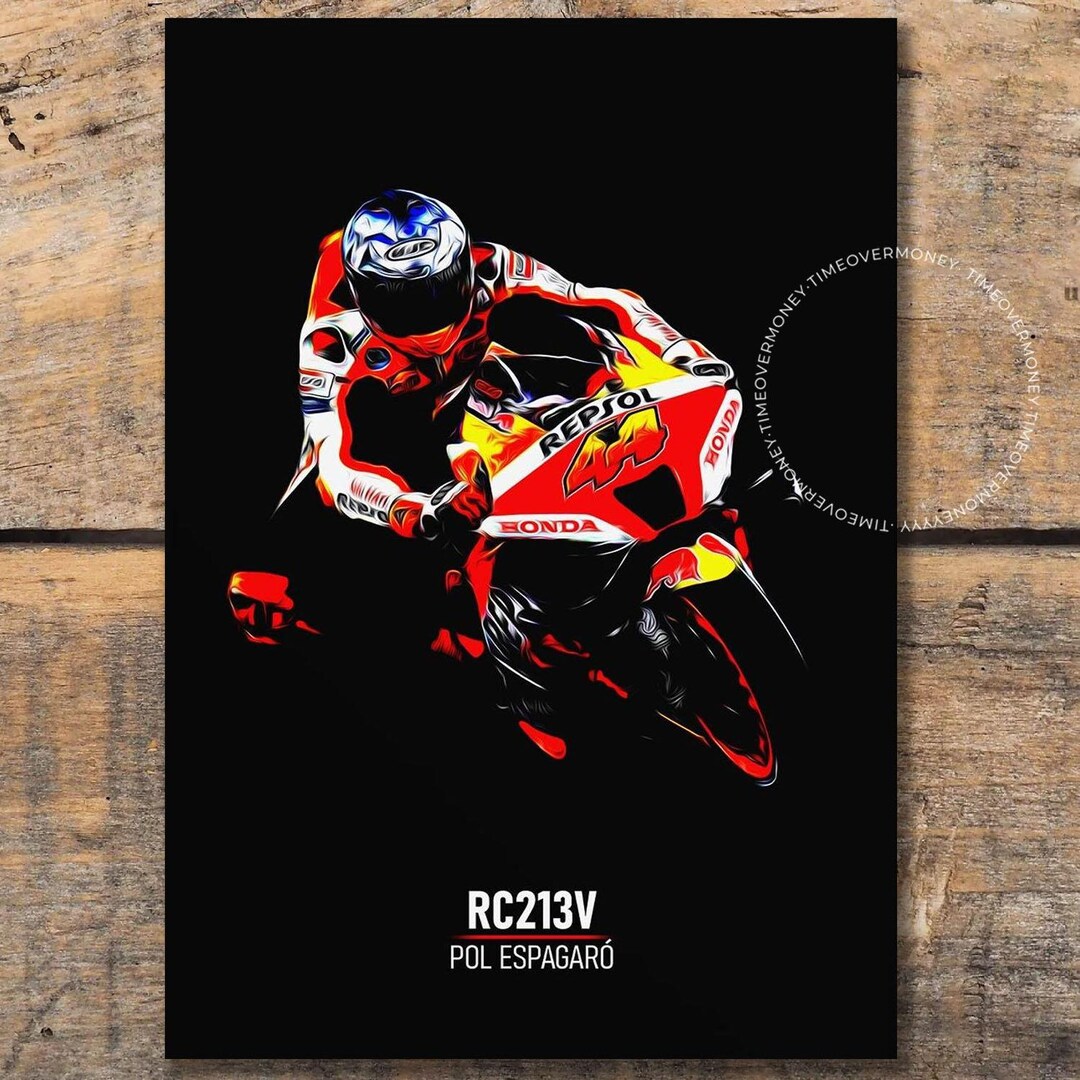Honda RC213V Pol Espargar 2022 Motogp Print Poster, Wall Art, Wall Art ...