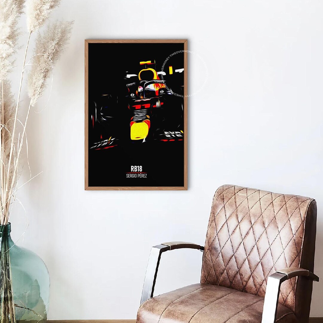 Red Bull RB18 Sergio P Rez 2022 Formula 1 Print Poster, Wall Art, Wall ...