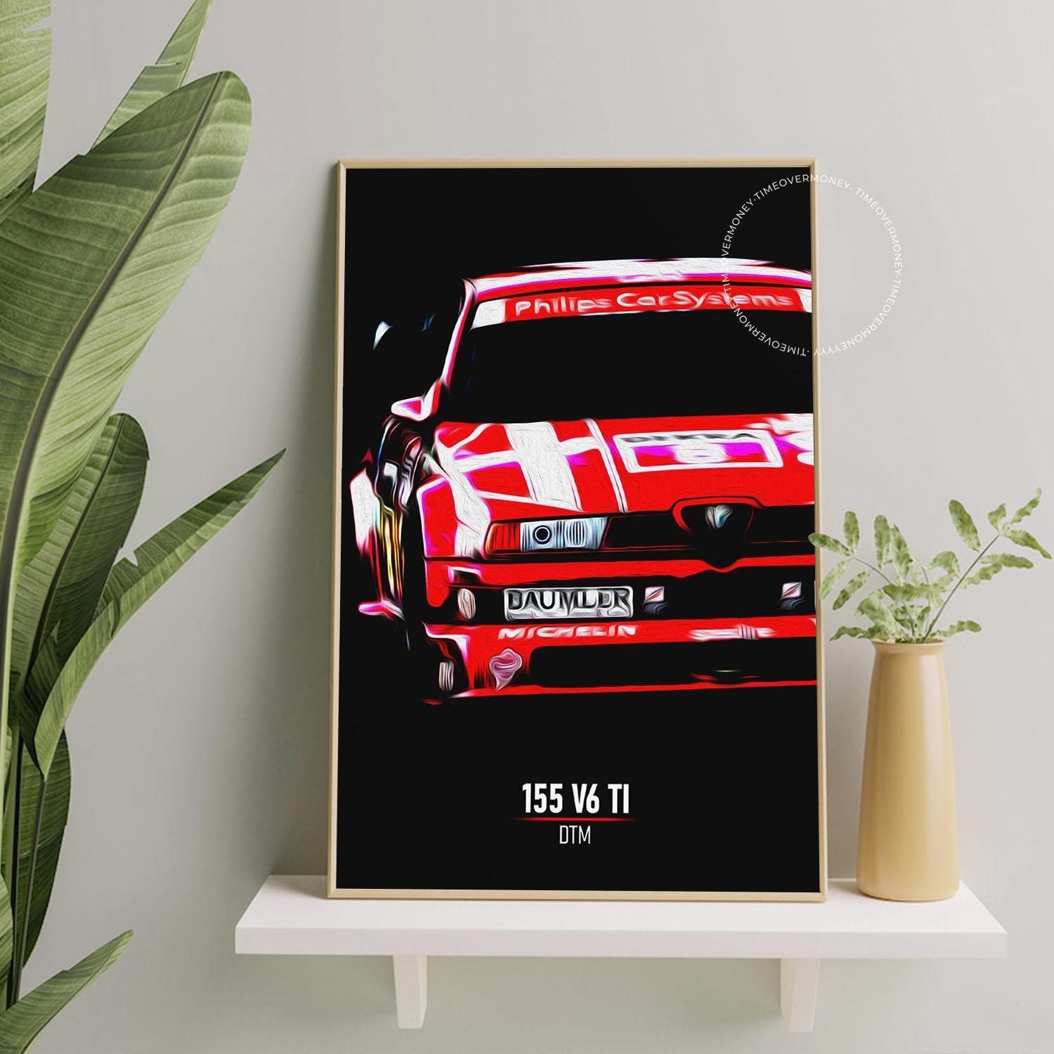 Alfa Romeo 155 V6 TI DTM Race Car Poster Wall Art Wall Art - Etsy