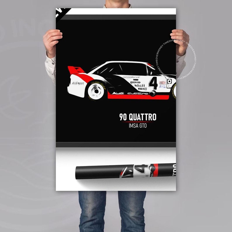 Audi 90 Quattro IMSA GTO Race Car Poster, Wall Art, Wall Art Poster for ...