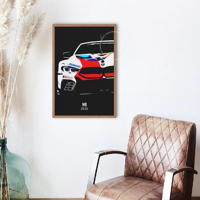 BMW M8 G15 GTE Race Car Poster Wall Art Wall Art Poster for - Etsy