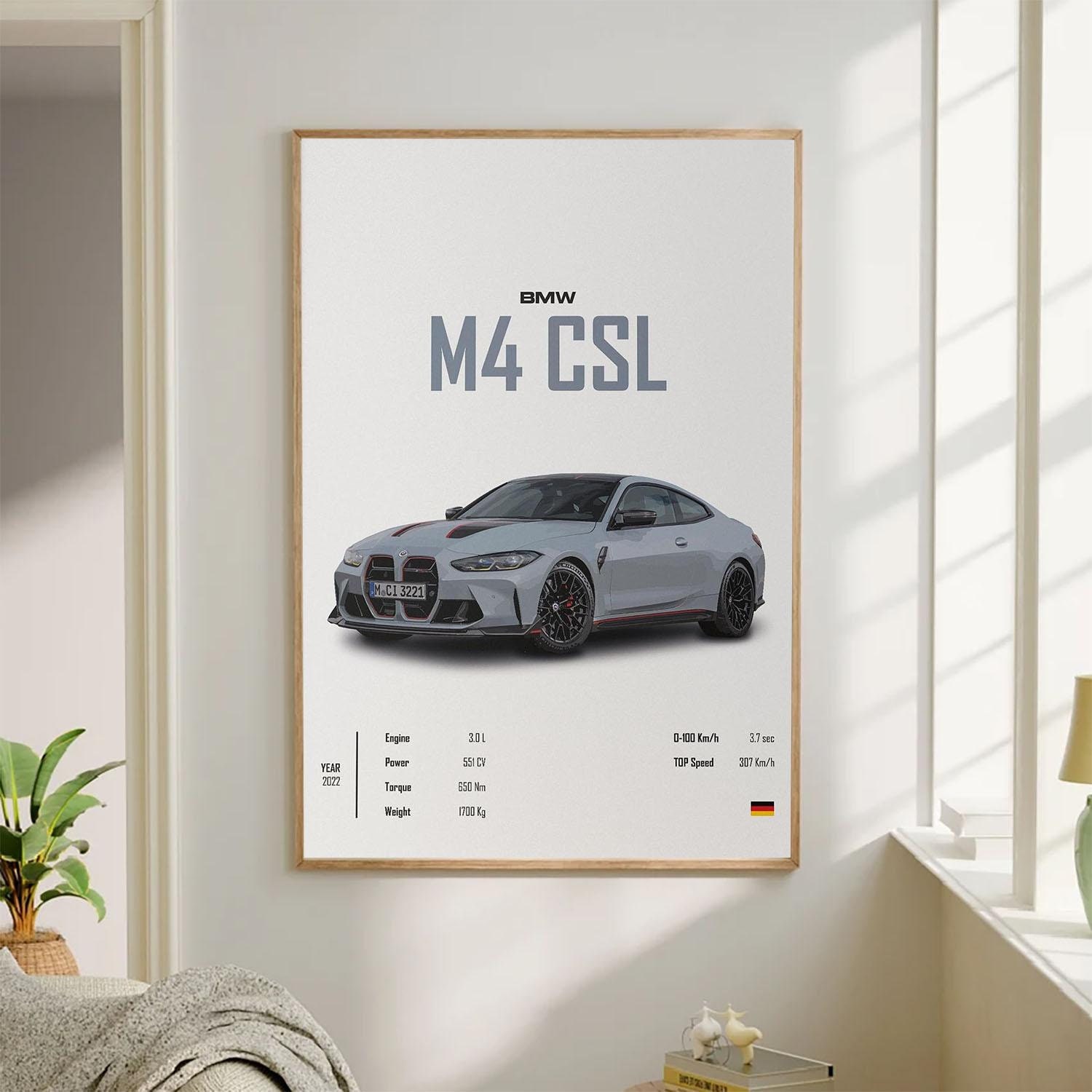 BMW M4 CSL Poster for Kids Boys Room Super Car Room Super Car - Etsy