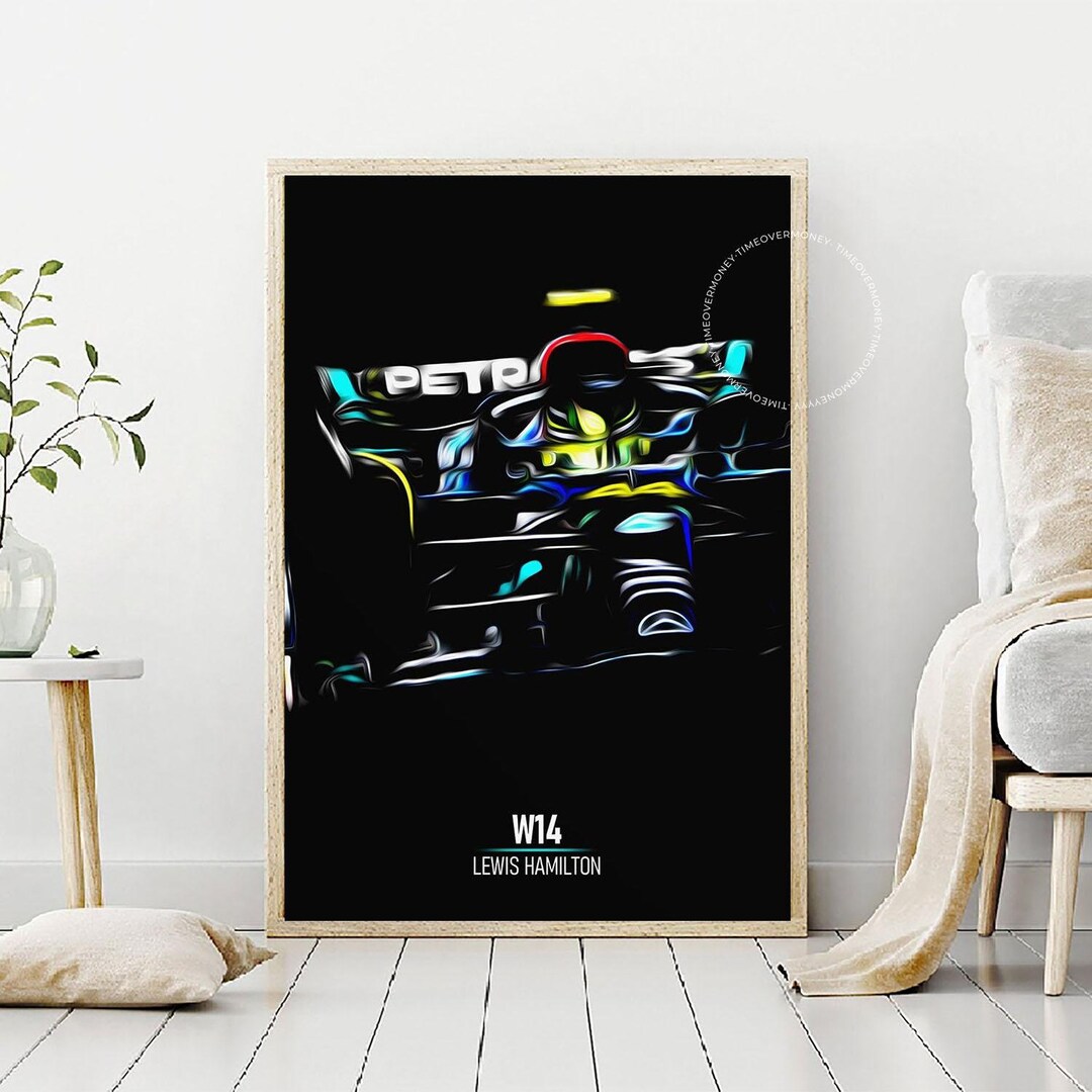 Mercedes W14 Lewis Hamilton 2023 Formula 1 Print Poster, Wall Art, Wall ...