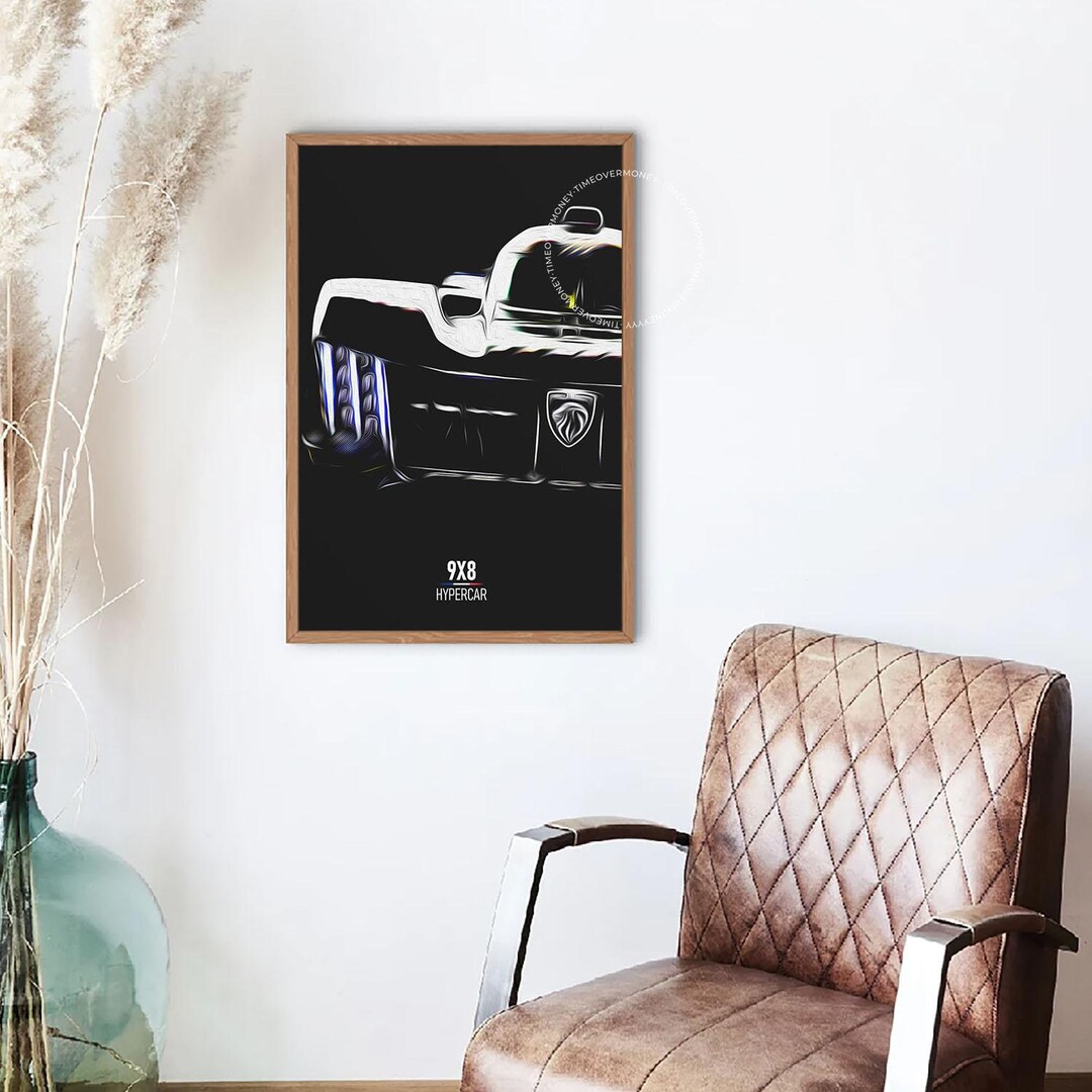 Peugeot 9X8 Hypercar Print Poster Wall Art Wall Art Poster - Etsy