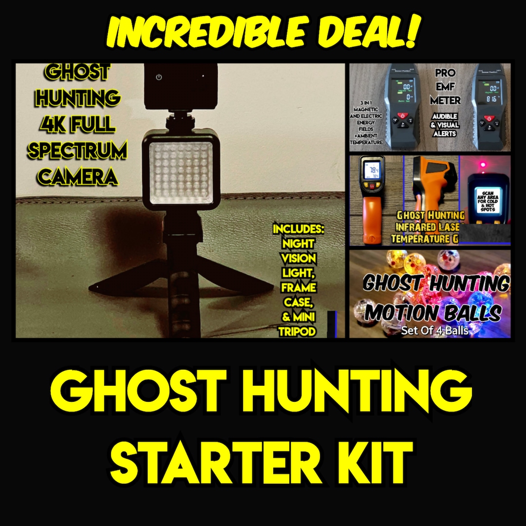 Ghost Hunting Starter Kit Full Spectrum 4K Camera, Mount, IR Light ...
