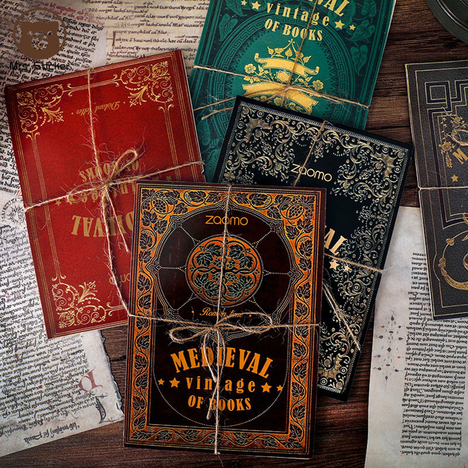 Medieval Vintage Book With Scrapbook Paper #57 - Etsy