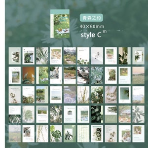50pcs Aesthetic Scenery Mini Sticker Book - Etsy