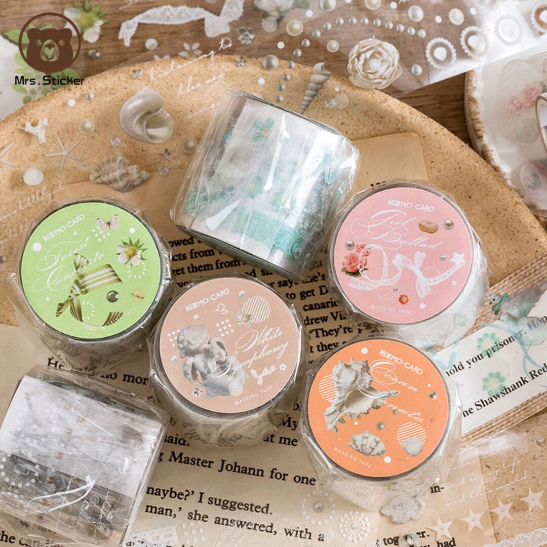 Translucent Custom Washi Tape Plant Flowers Masking Tapes for Wrapping ...