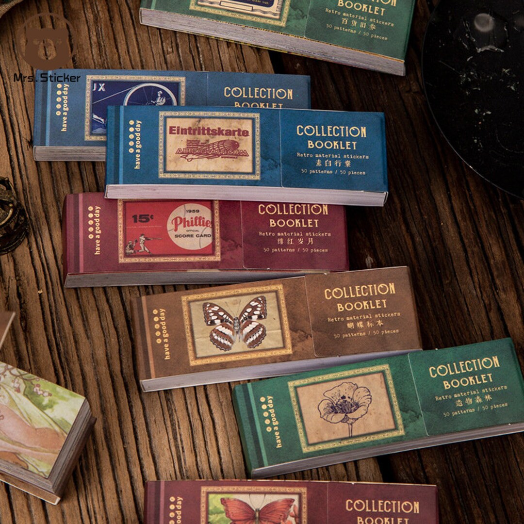 50 Sheet Ephemera Vintage Stickers - Etsy