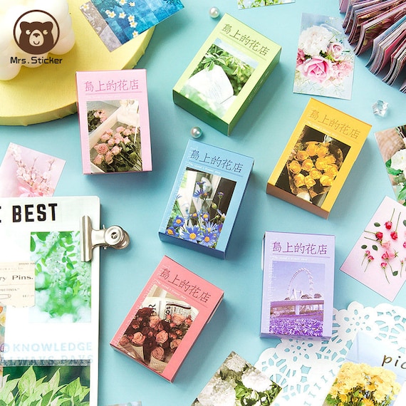 100 Pieces Retro Journal Mini Sticker Book - Etsy