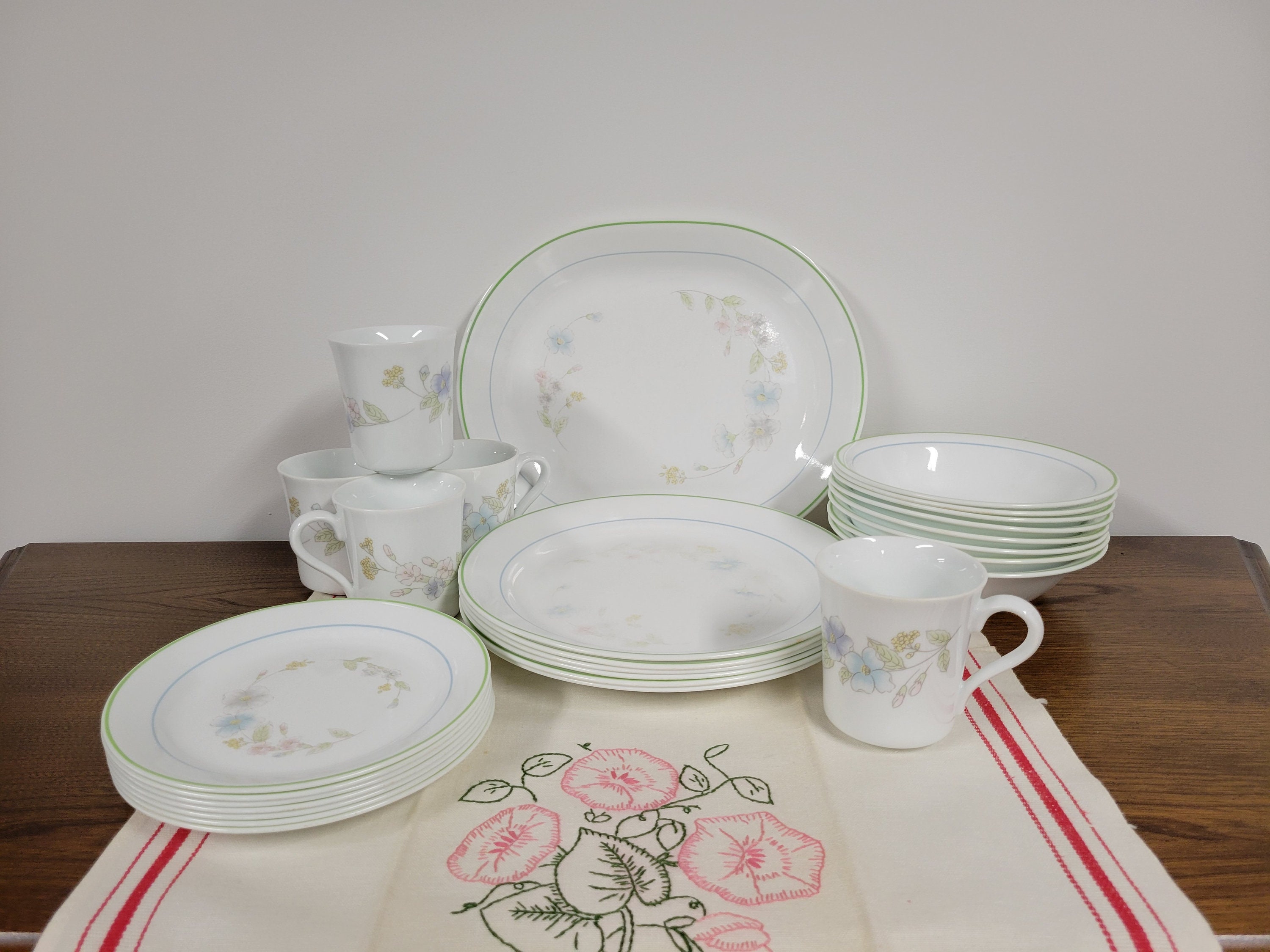 Corelle by Corningware Pastel Bouquet Dishware - Etsy