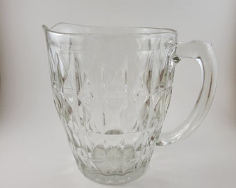 Diamond Cut Vintage Pewter Pitcher/ Vintage Barware/ Vintage Pitcher ...