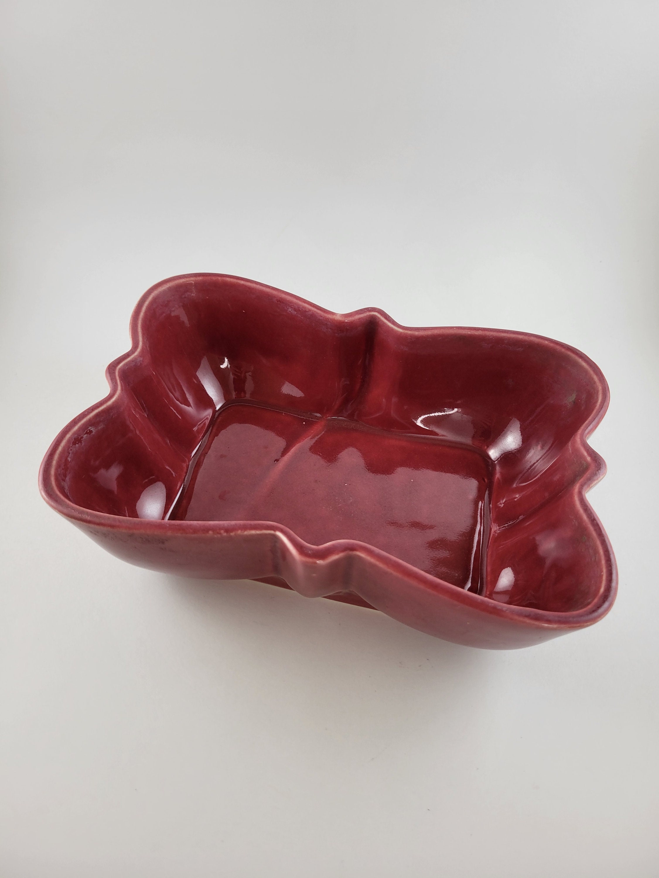 Vintage Red Ceramic Planter - Etsy
