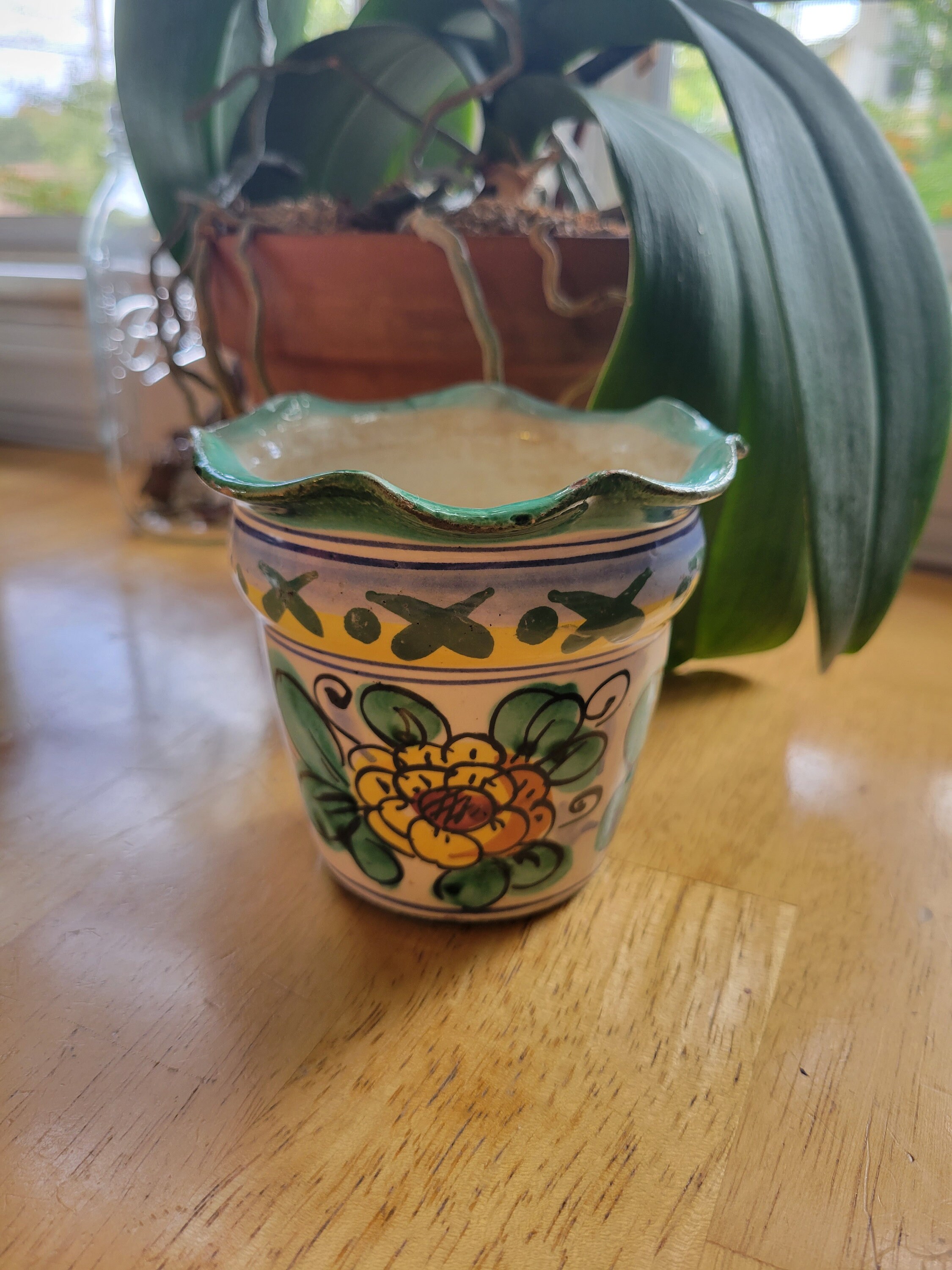 Vintage Hand Painted Italian Vanro Pottery Flower Pot M227 - Etsy