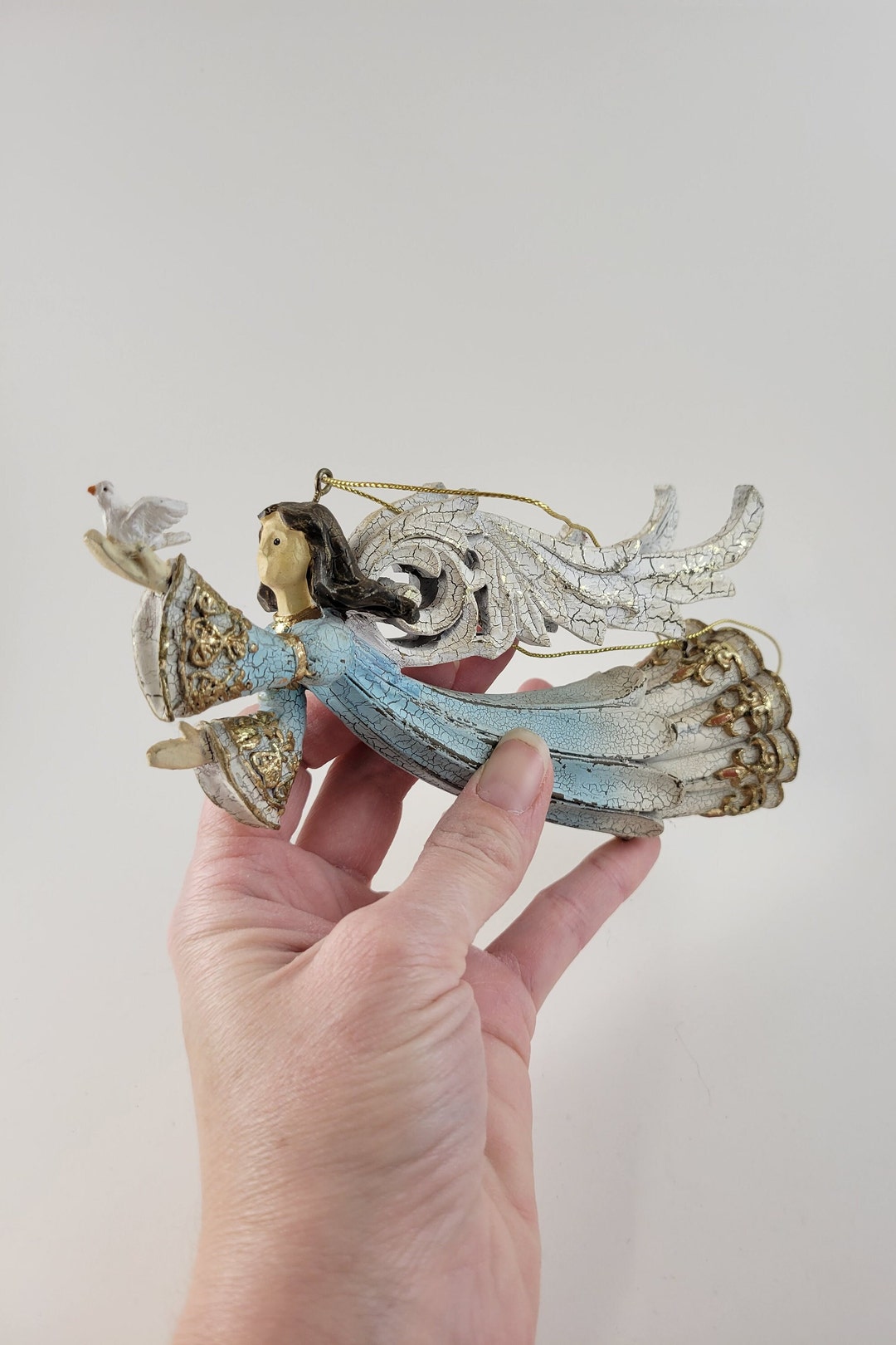 Vintage Ganz Blue Angel Ornament - Etsy