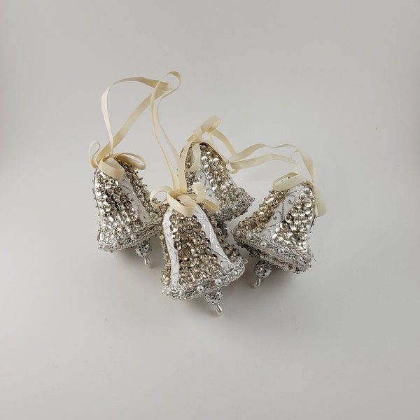 Silver Bell Ornament - Etsy