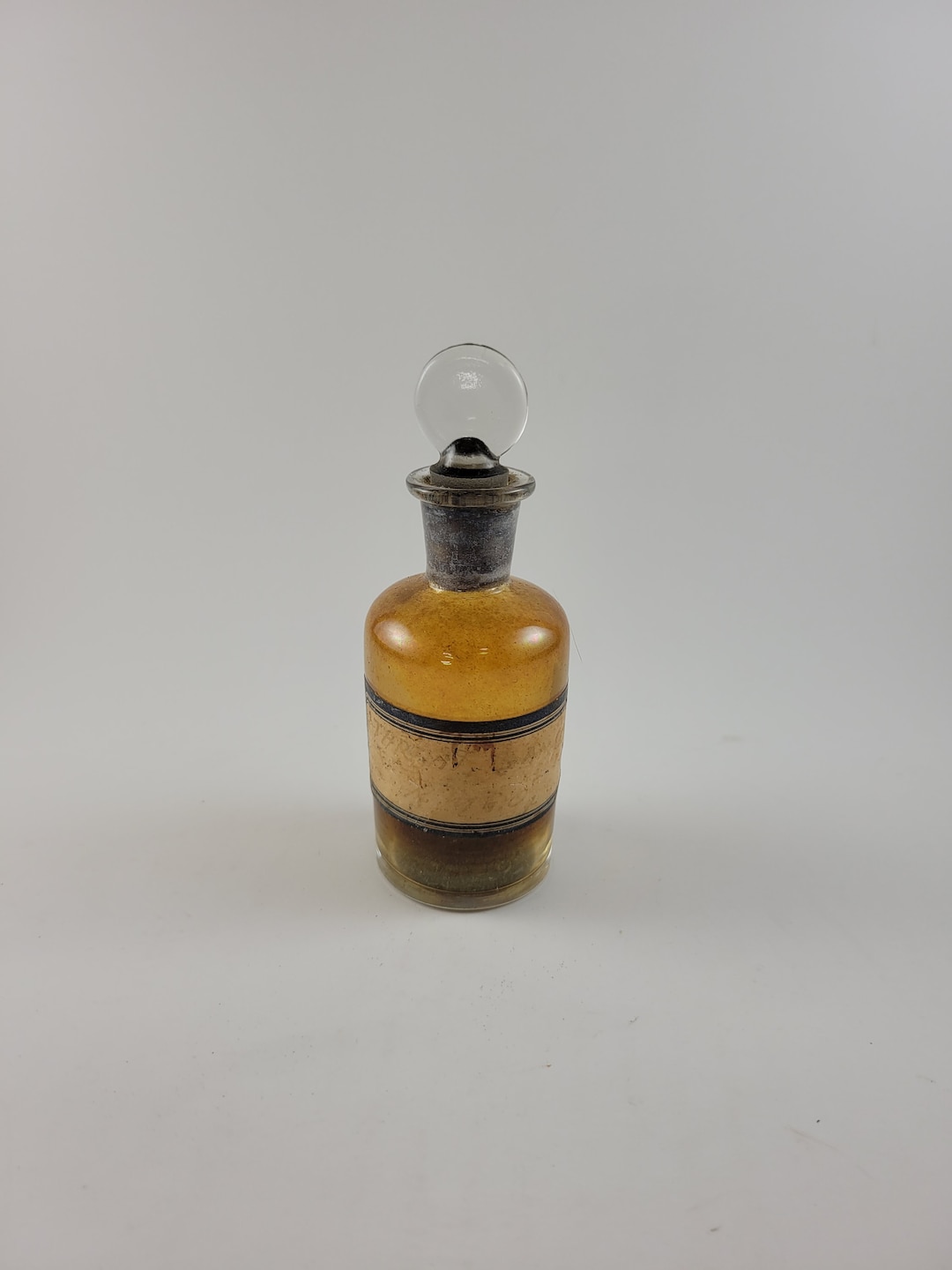 Vintage Brown Ink Bottle With Stopper and Dried Ink - Etsy