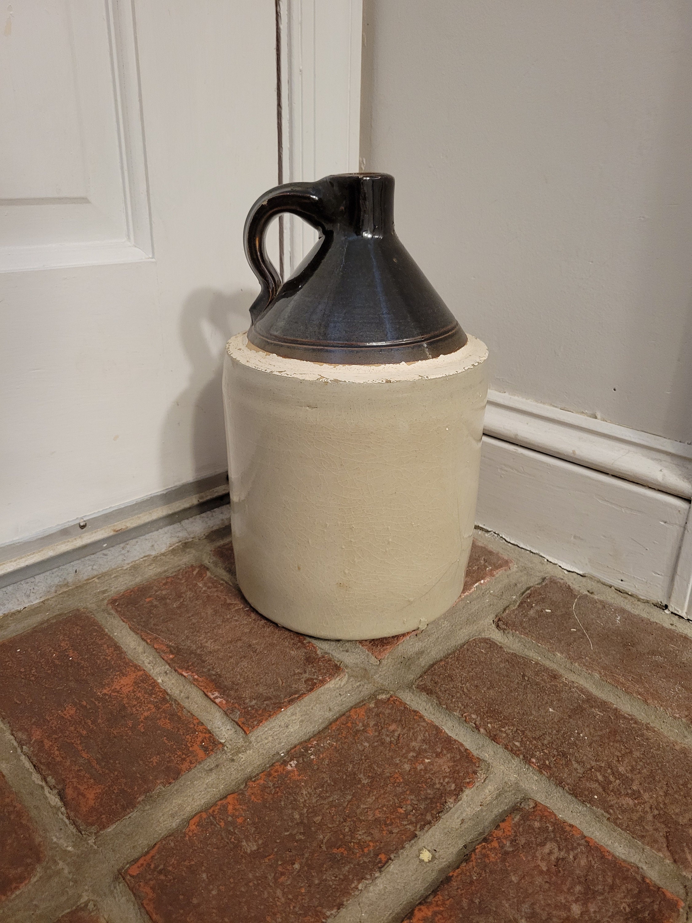 Antique Stoneware Jug, 1 Gallon Blue Crown Robinson Ransbottom Jug - Etsy