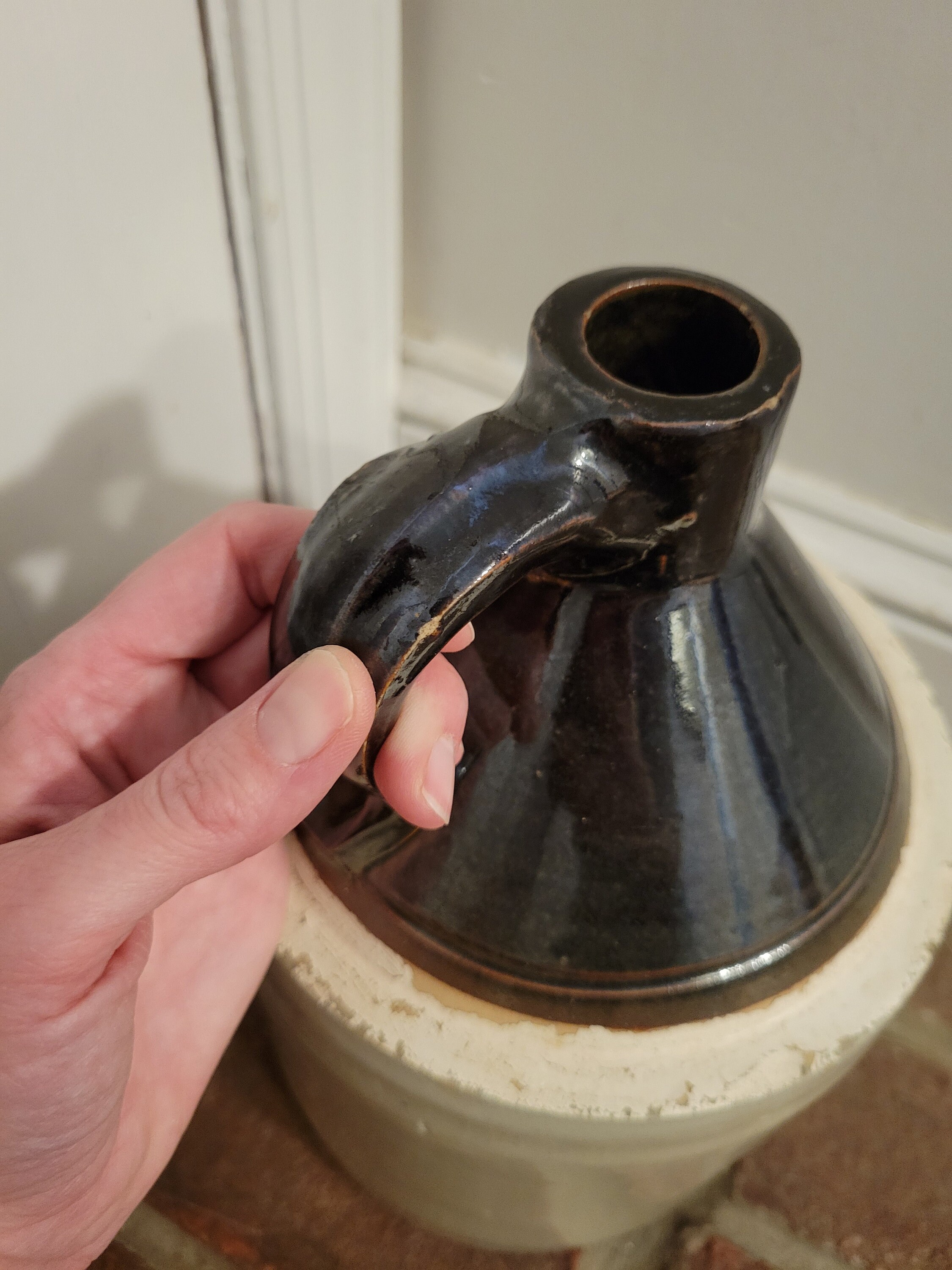 Antique Stoneware Jug, 1 Gallon Blue Crown Robinson Ransbottom Jug - Etsy