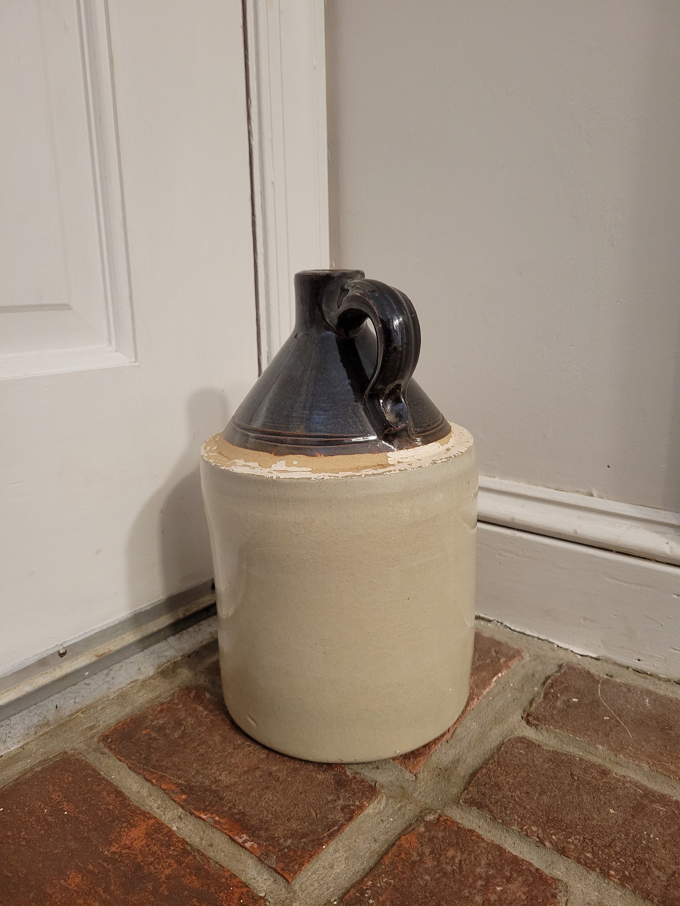 Antique Stoneware Jug, 1 Gallon Blue Crown Robinson Ransbottom Jug - Etsy