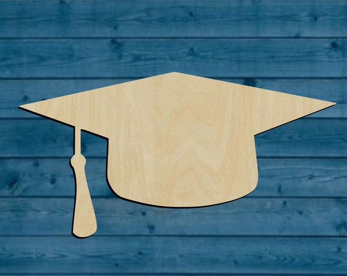 Graduation Cap Shape Multiple Sizes Laser Cut Unfinished Wood Cutouts ...