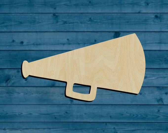 Megaphone Shape | Sports | Multiple Sizes | Laser Cut | Unfinished ...