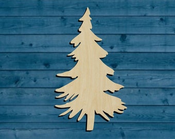 Christmas Pine Tree Laser Cut Out Unfinished Wood Shape - Etsy