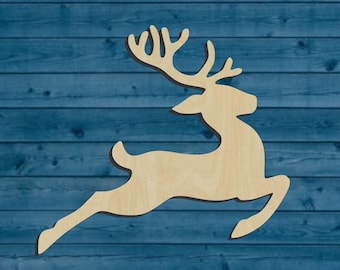 Reindeer Shape Multiple Sizes Laser Cut Unfinished | Etsy