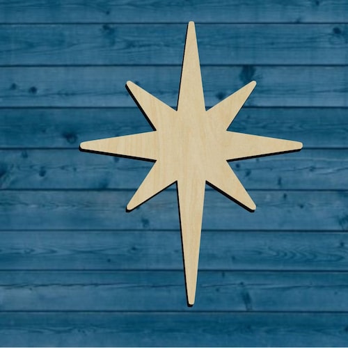 Bethlehem Star Laser Cut Unfinished Wood Cutout Shapes - Etsy