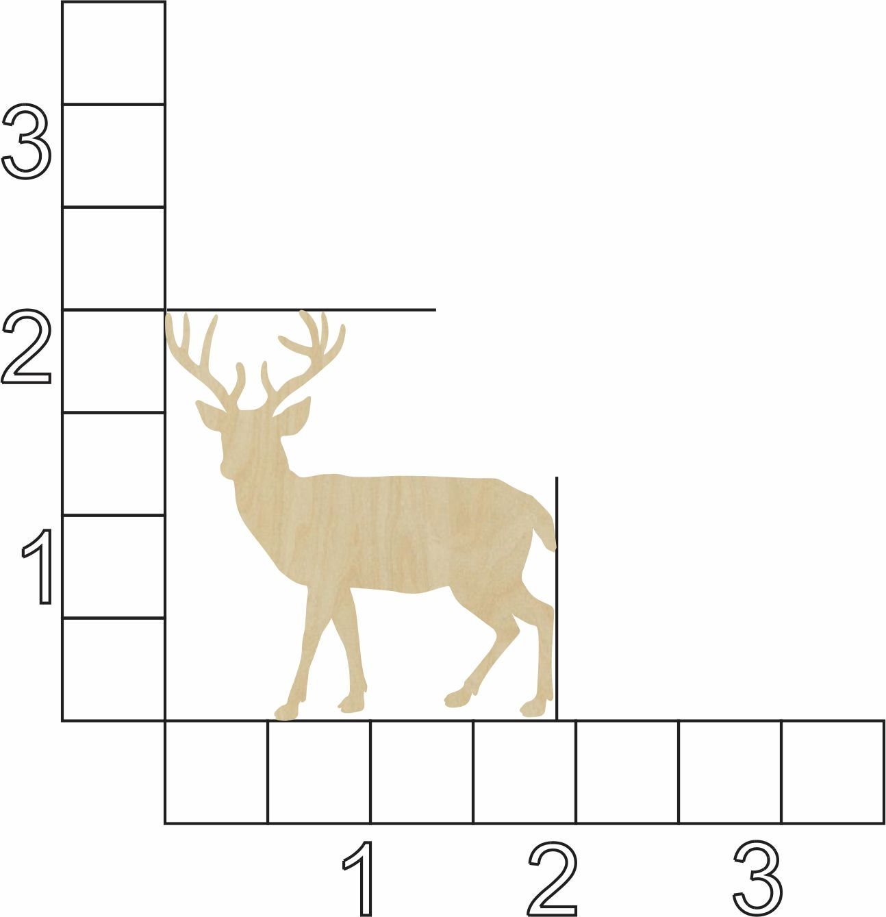 Deer Shape | Multiple Sizes | Laser Cut | Unfinished | Wood Cutouts ...