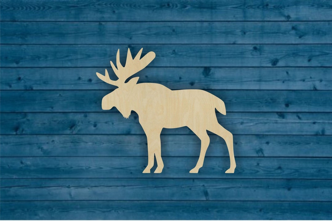 Moose Shape | Multiple Sizes | Laser Cut | Unfinished | Wood Cutouts ...