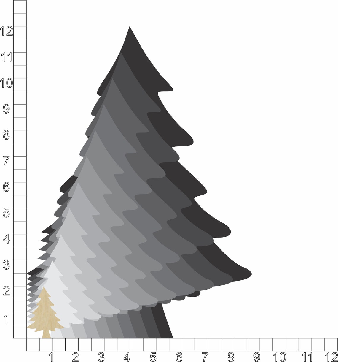 Pine Tree Shape | Multiple Sizes | Laser Cut | Unfinished | Wood ...