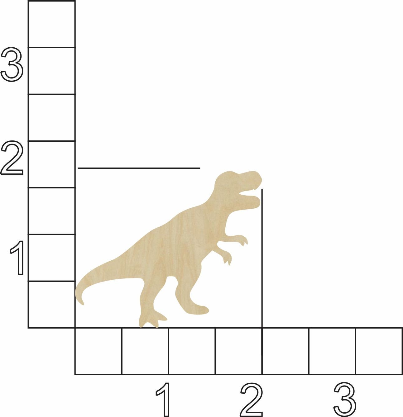 T-rex Dinosaur Shape Multiple Sizes Laser Cut Unfinished - Etsy