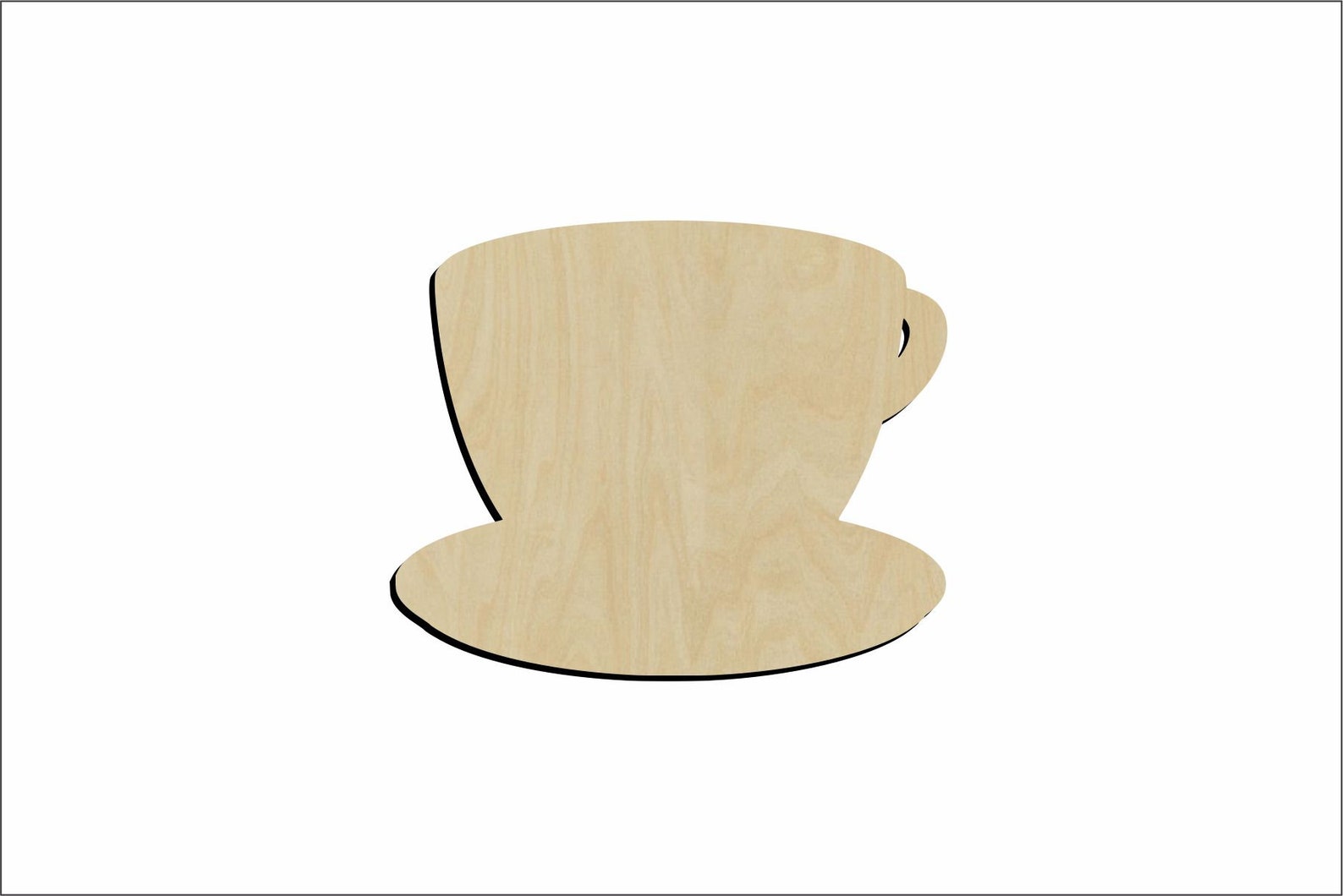 Tea Cup Shape | Coffee Cup | Multiple Sizes | Laser Cut | Unfinished ...