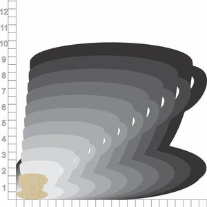 Tea Cup Shape | Coffee Cup | Multiple Sizes | Laser Cut | Unfinished ...