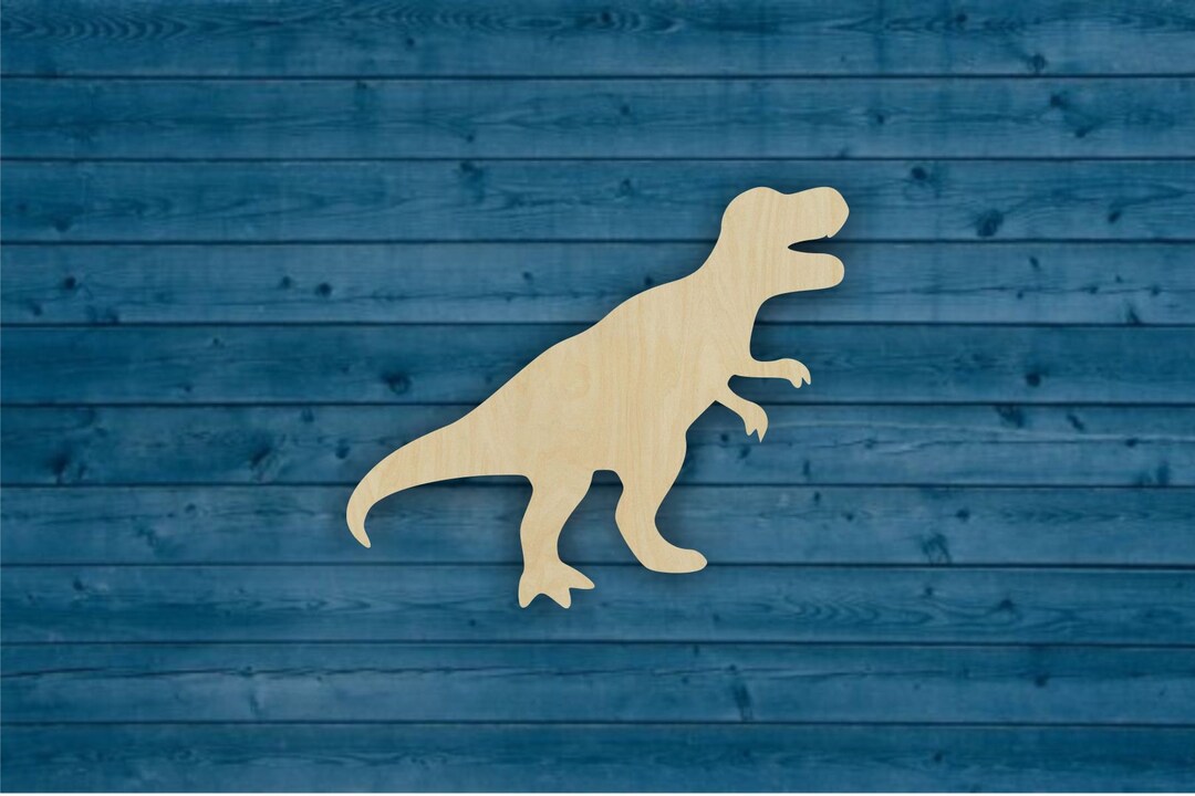 T-rex Dinosaur Shape | Multiple Sizes | Laser Cut | Unfinished | Wood ...
