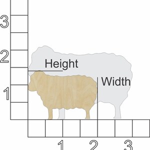 Sheep Shape | Multiple Sizes | Laser Cut | Unfinished | Wood Cutouts ...