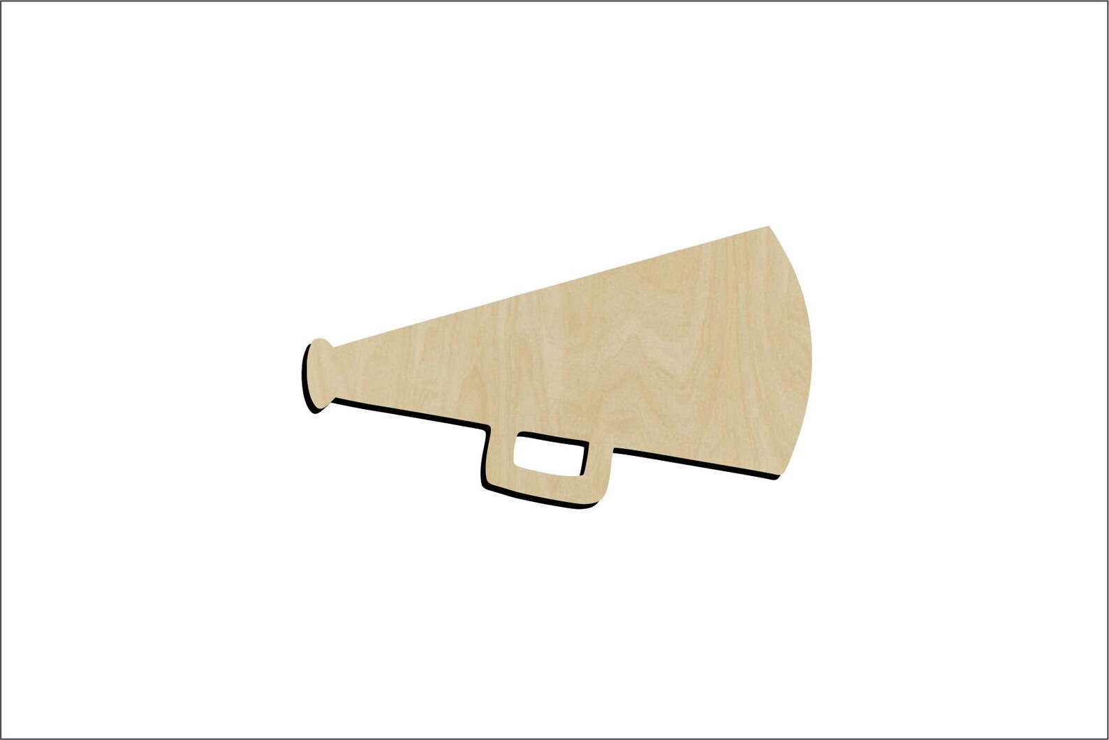 Megaphone Shape | Sports | Multiple Sizes | Laser Cut | Unfinished ...