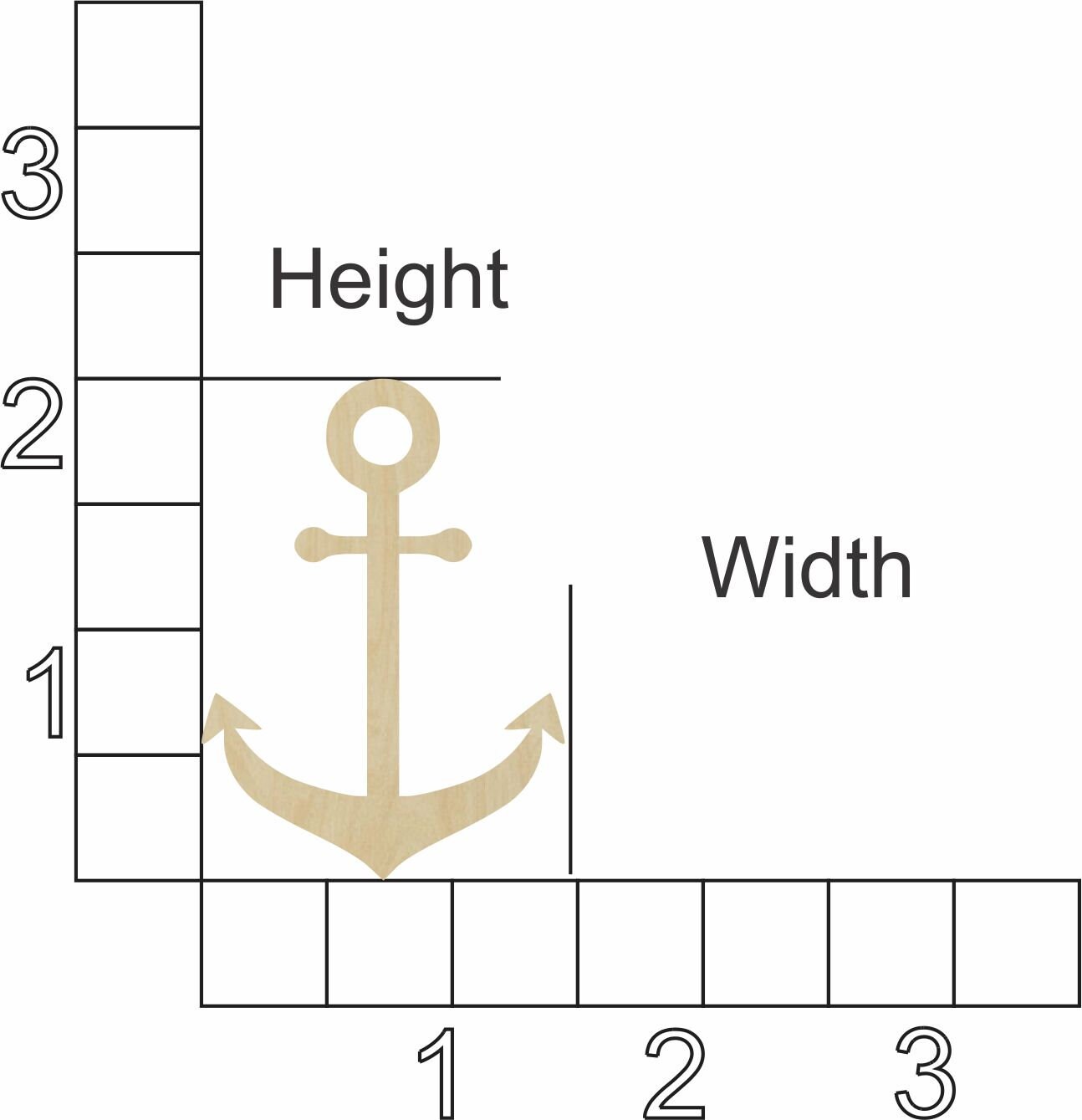 Nautical | Anchor Shape | Multiple Sizes | Laser Cut | Unfinished ...