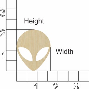 Alien Face Shape | Multiple Sizes | Laser Cut | Unfinished | Wood ...