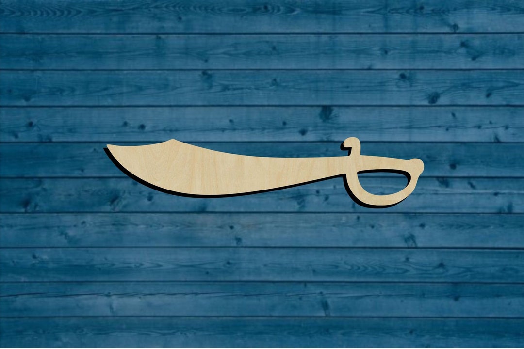 Weapon | Pirate Sword Shape | Multiple Sizes | Laser Cut | Unfinished ...