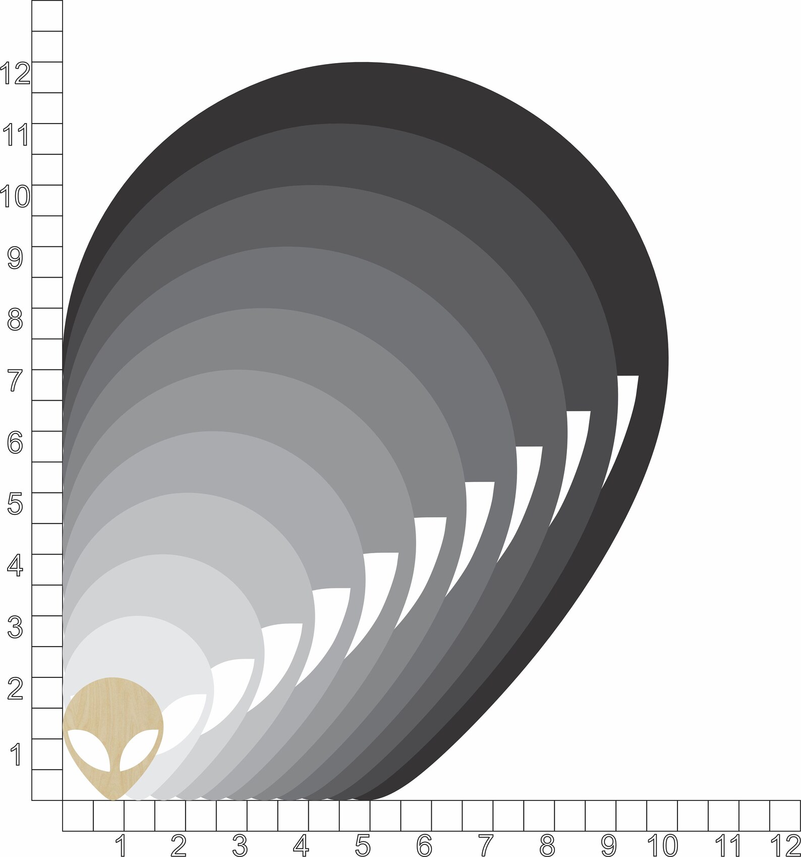 Alien Face Shape | Multiple Sizes | Laser Cut | Unfinished | Wood ...