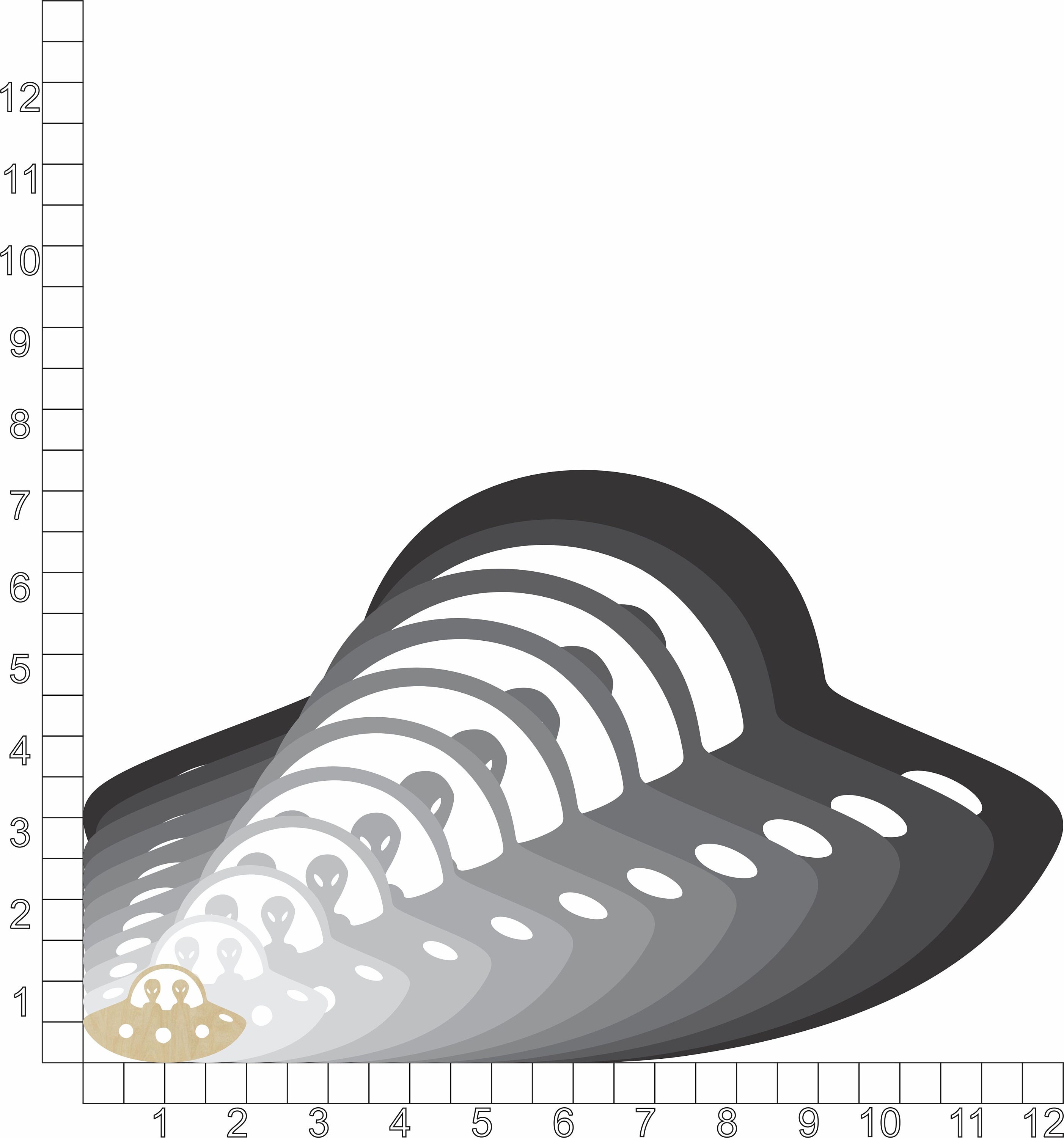 Alien Space Ship Shape Outer Space Planets Multiple - Etsy