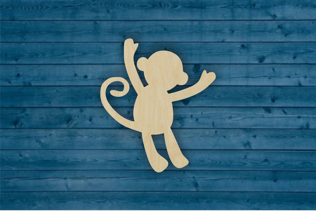 Monkey Shape | Multiple Sizes | Laser Cut | Unfinished | Wood Cutouts ...