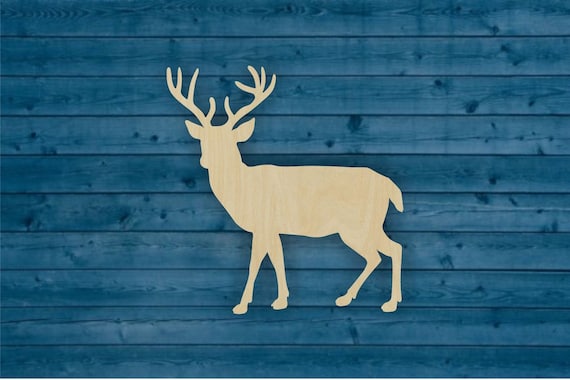 Deer Shape Multiple Sizes Laser Cut Unfinished Wood - Etsy