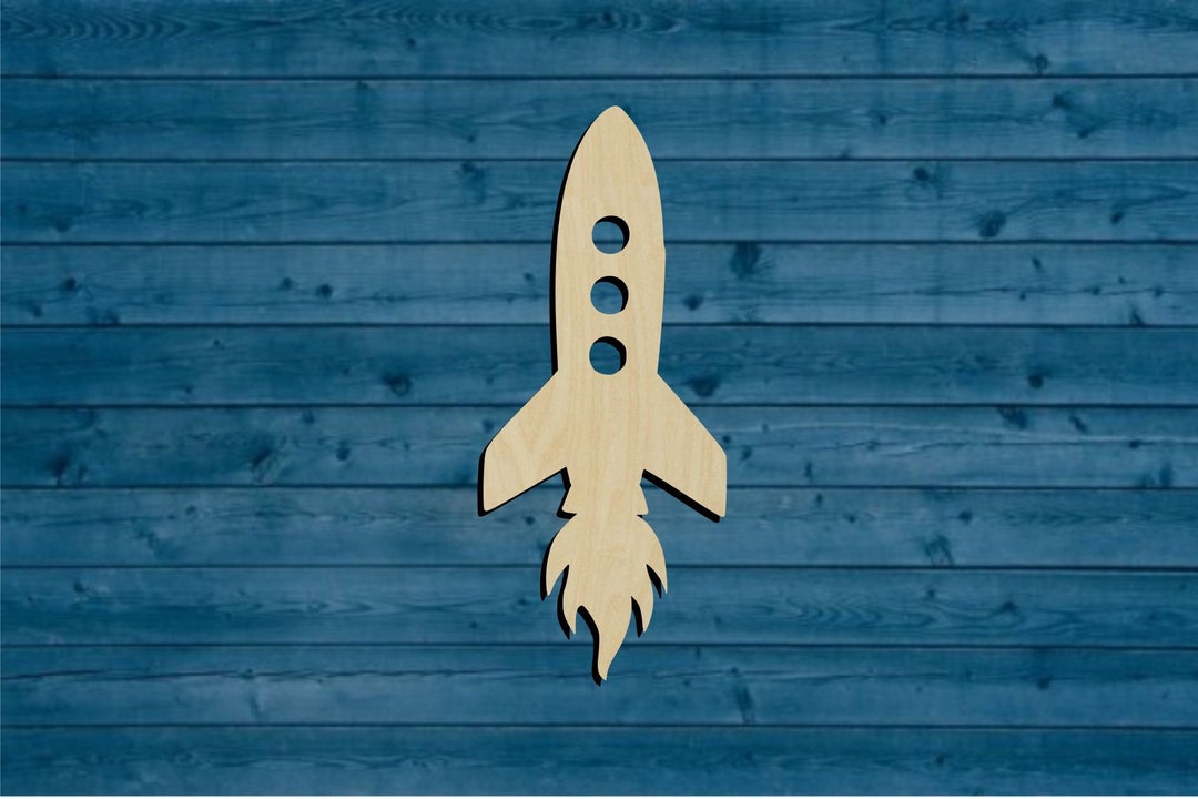 Rocket Shape | Multiple Sizes | Laser Cut | Unfinished | Wood Cutouts ...