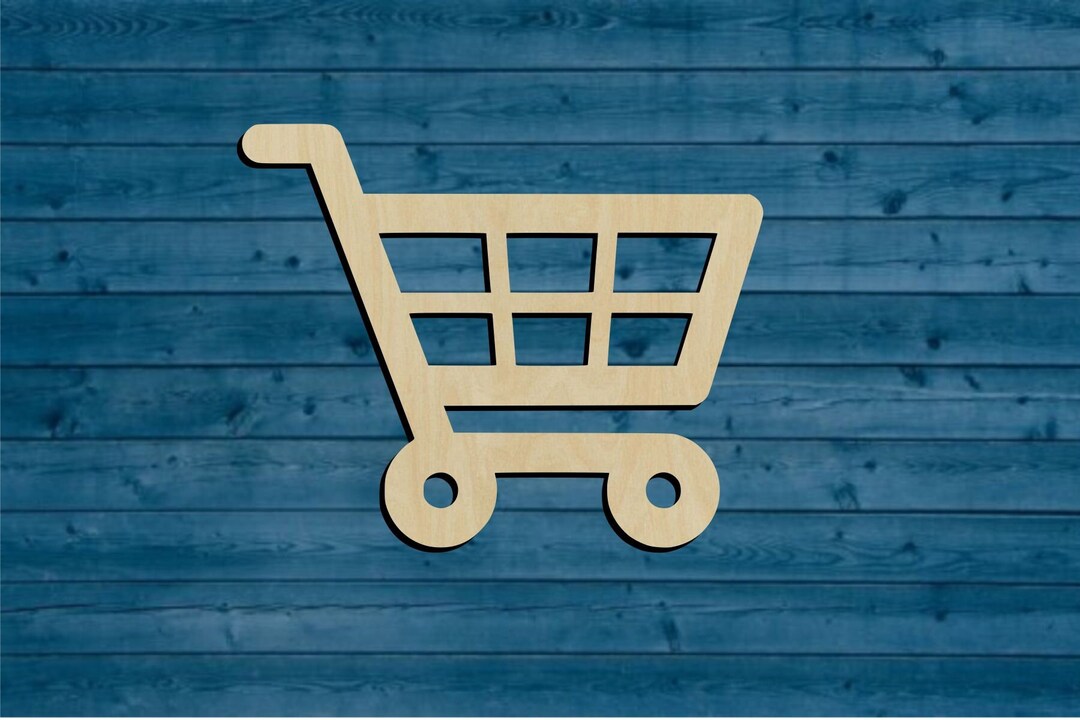 Shopping Cart Shape | Store | Groceries | Multiple Sizes | Laser Cut ...