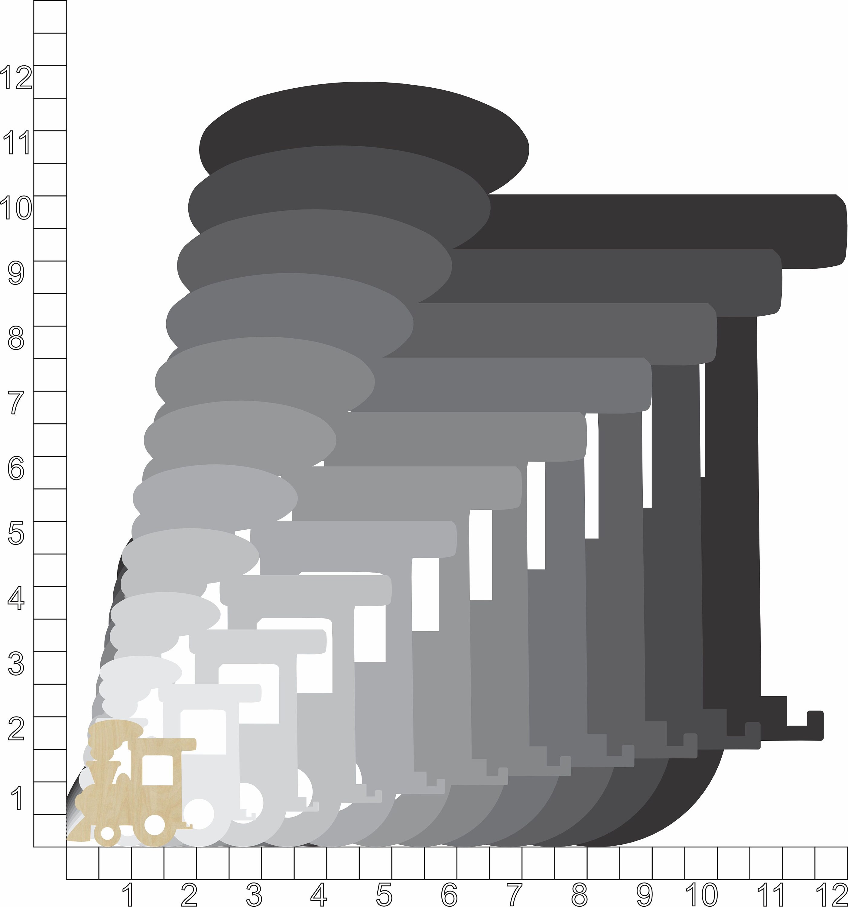 Transportation Train Shape Multiple Sizes Laser Cut - Etsy