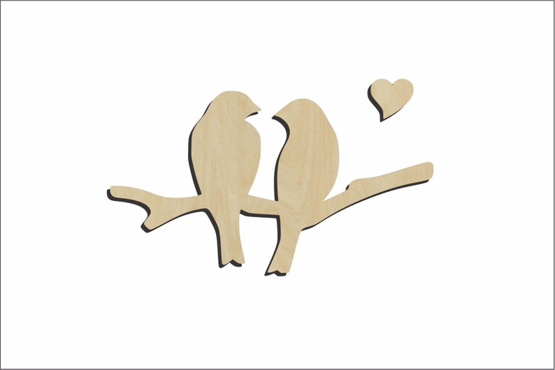 Love Birds | Wedding | Love | Valentine Shape | Multiple Sizes | Laser ...